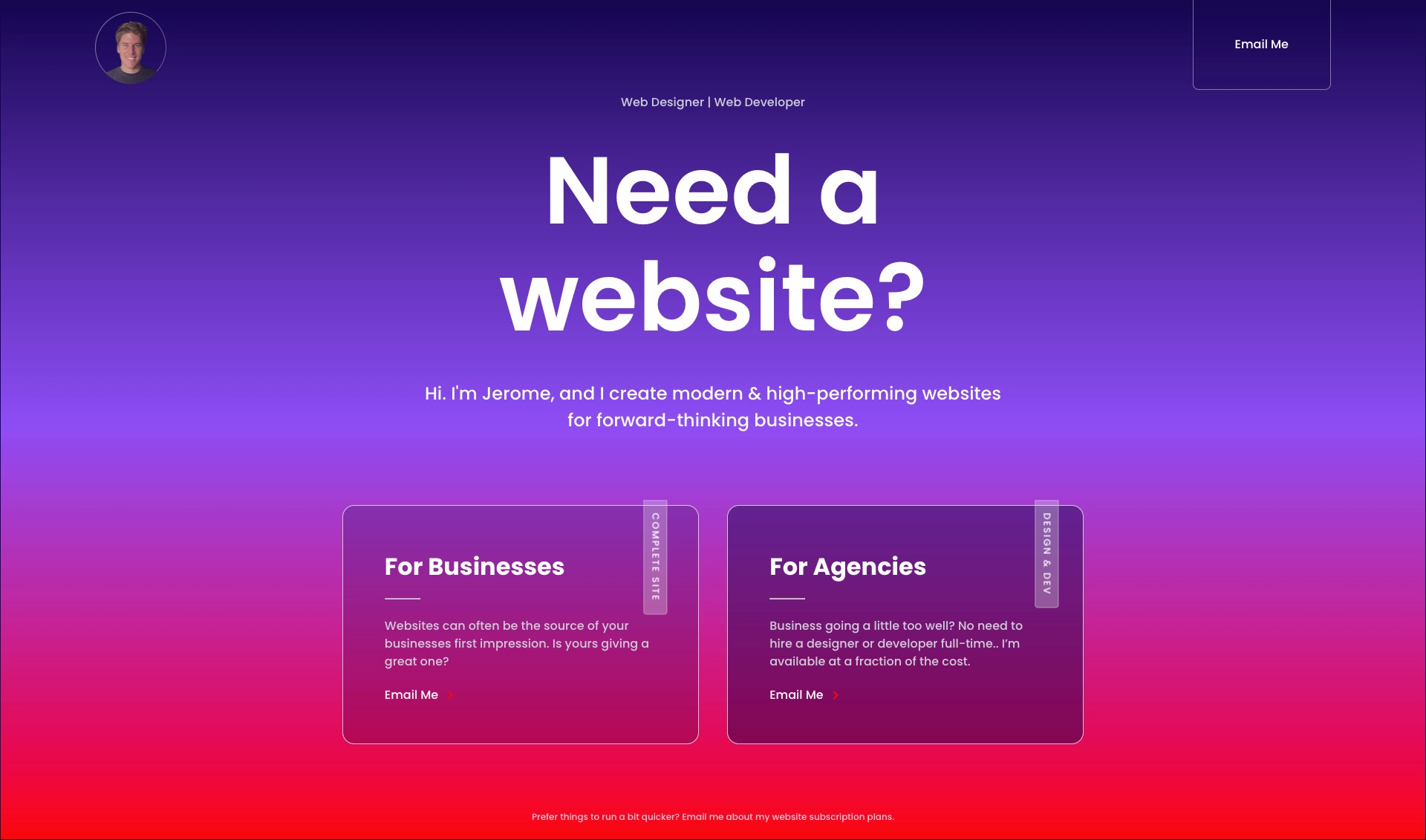 Jerome Brown - Web Designer & Developer